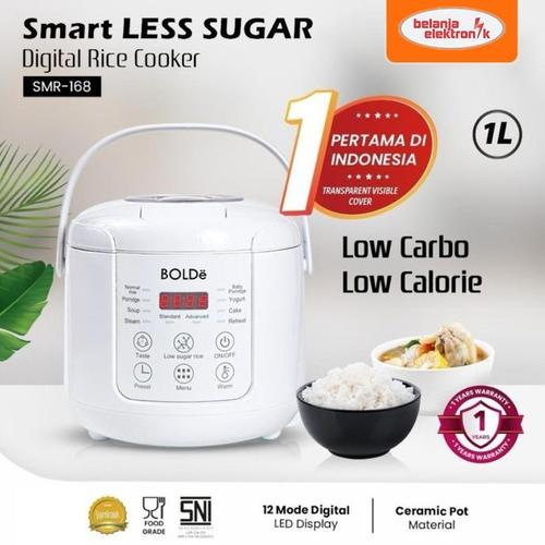 Jual BOLDE SMART LESS SUGAR DIGITAL RICE COOKER 1 Liter SMR-168 MAGIC ...
