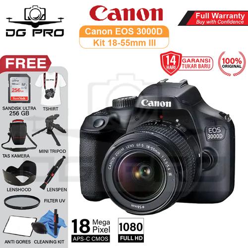 Jual Canon EOS 3000D Kit 18-55mm III - Camera DSLR Canon EOS 3000D Kit ...