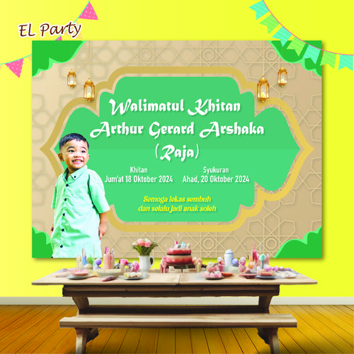 Promo Banner Acara Syukuran KHITAN AQIQAH Spanduk Ultah Kostum Karakter ...