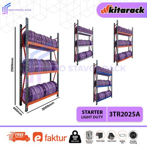 Jual KITARACK Tire Rack 3TR2025 Abu Series Rak Ban Motor Mobil 300KG ...