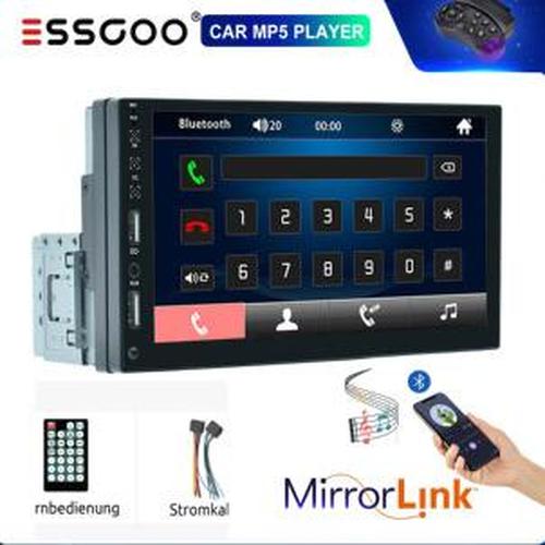 Jual ESSGOO Head Unit 7 Inch 1/2 din Universal Bluetooth Touch Carplay MirrorLink FM USB/AUX ...