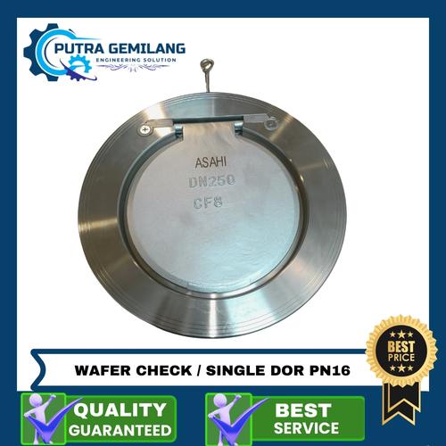 Jual 8" incH / WAFER CHECK VALVE ASAHI / SINGLE DOOR PN16 STAINLESS ...