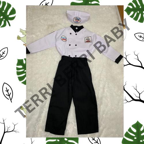 Jual Kostum / Baju seragam koki cilik anak / Pakaian setelan set chef ...