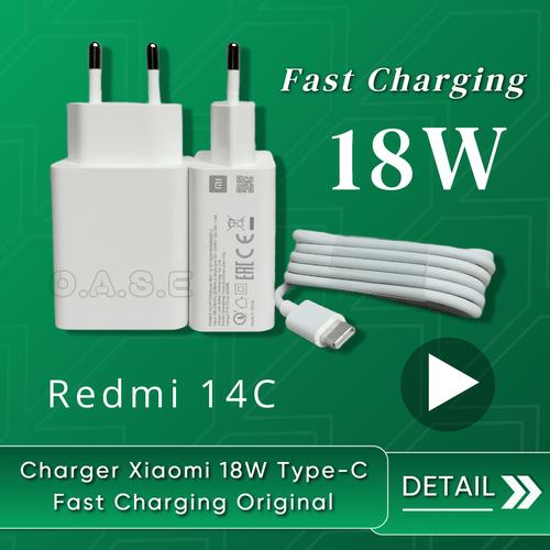 Jual Charger Xiaomi Redmi 14C Original Fast Charging 18 Watt Casan USB ...