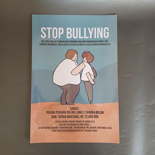 Jual Poster Stop Bullying - Poster Pidana Untuk Pelaku Bullying - Poster Hindari Bullying - Kab ...