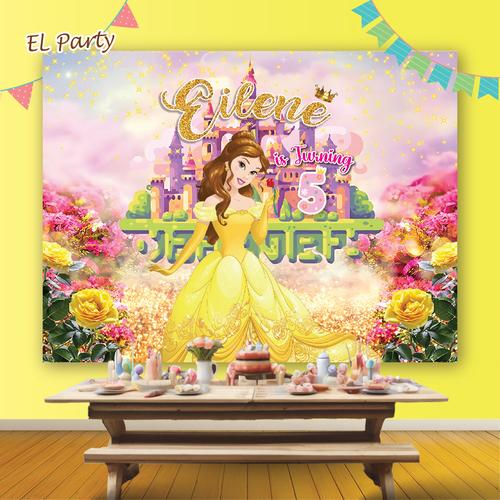 Promo Banner Ulang Tahun BELLE PRINCESS Spanduk Ultah Kostum Karakter ...