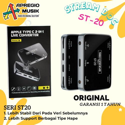 Jual Recording Tech ST20 ST-20 Live Streaming Dock 2 in 1 Original ...