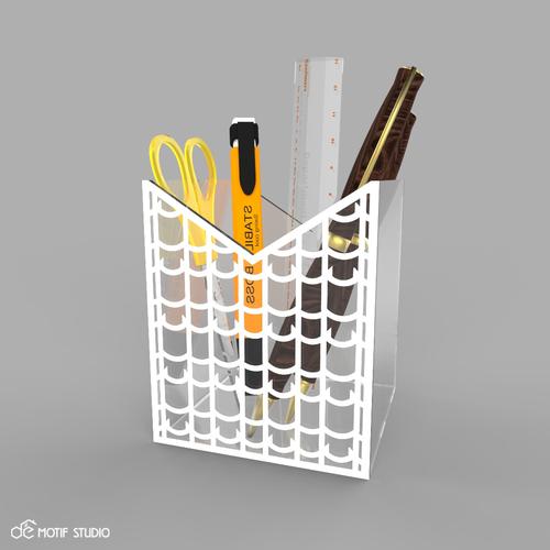 Jual DESK PEN HOLDER STAND STATIONERY ORGANIZER STORAGE DESKTOP CLEAR ...