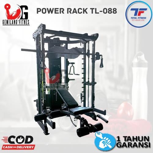 Jual Alat Angkat Beban Power Rack TL-088 / Smith Machine Total Fitness ...