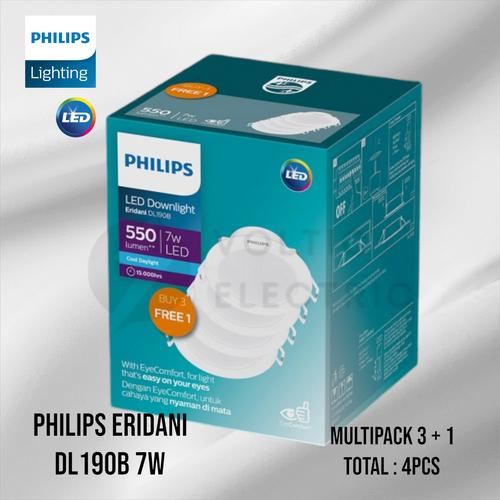 Jual Lampu PHILIPS Downlight Multipack Eridani 7W DL190B Downlight 7W 4 ...