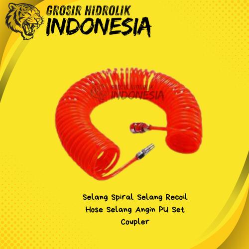 Jual Selang Spiral Kompressor Selang Recoil Hose Selang Angin PU Set ...