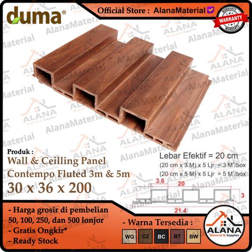 Jual Wall Ceiling Panel Contempo Fluted 30 x 36 x 200 WPC Duma 3m 5m 3 ...