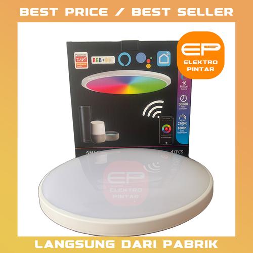 Promo Lampu Plafon LED WIFI 24 W Tuya Ceiling Smart Lamp Bluetooth Wifi ...
