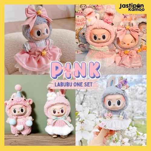 Jual CUSTOM ONE SET LABUBU PINK UK 17CM | BAJU LABUBU PREMIUM QUALITY ...