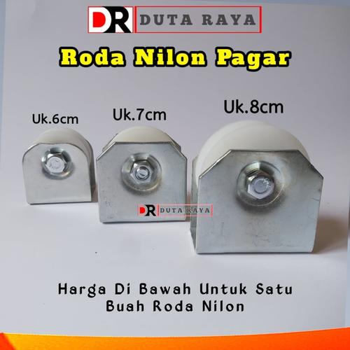Jual Roda Nilon 6cm, 7cm & 8cm Pintu Pagar Rel Siku & Rel bulat , Roda ...