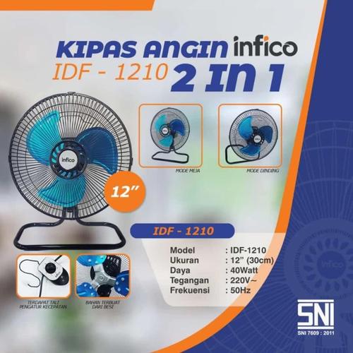 Jual Kipas Angin Besi Infico 12 Inchi 2 in 1/ Deskfan Tornado infico 12 ...