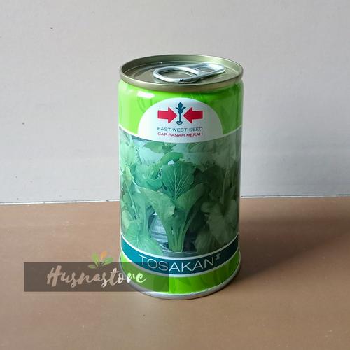Jual benih sawi caisim TOSAKAN kemasan kaleng 100 gr cap panah merah ...