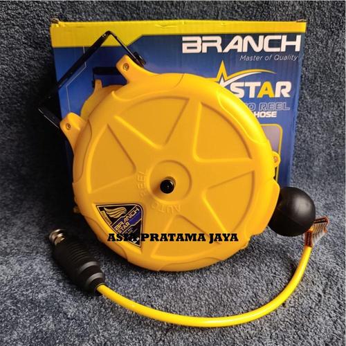 Jual Air Hose Reel Selang Compresor Angin Otomatis Panjang 8 Meter ...