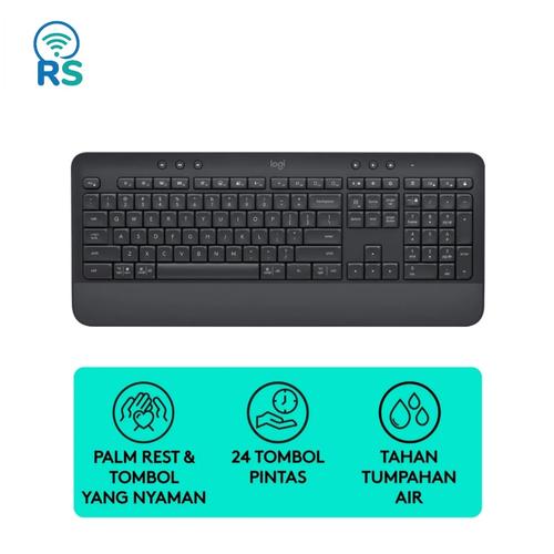 Jual Logitech K650 Signature Wireless Keyboard Bluetooth Comfort dengan ...