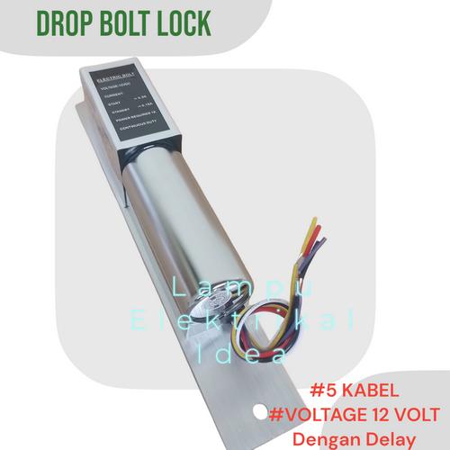 Jual DROPBOLT LOCK PINTU KACA 5 KABEL ELECTRIC DROP BOLT DENGAN SENSOR ...