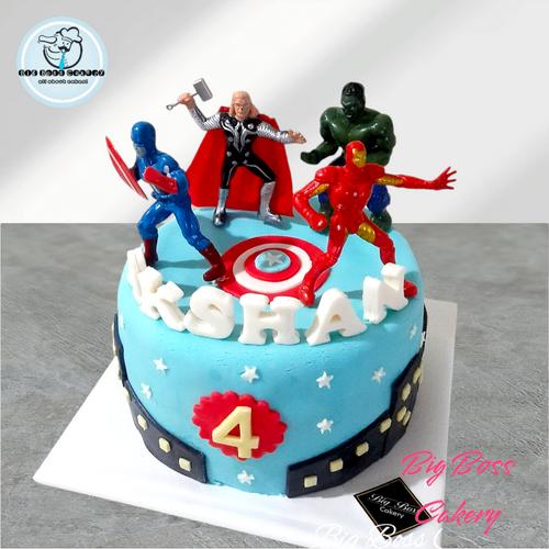 Jual CAKE WITH TOYS TOPPER AVENGERS SUPERHEROES ELSA FROZEN ...