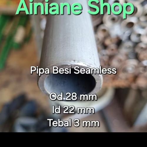 Jual Pipa Besi Seamless Od 28 mm Id 22 mm Tebal 3 mm Panjang 100 cm ...