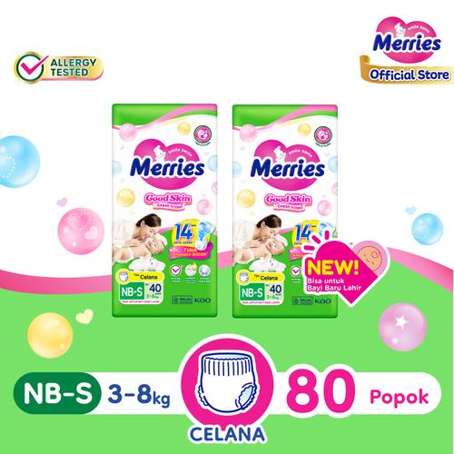 Promo Merries Good Skin NB-S40 Twinpack - Popok Bayi Celana (3-8)kg ...