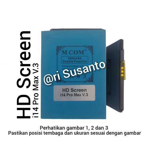 Jual Baterai MCOM for HD Screen i14 Pro Max V.3 / S23 Ultra V.3 (8.8cm x 6.3cm) Double Power ...