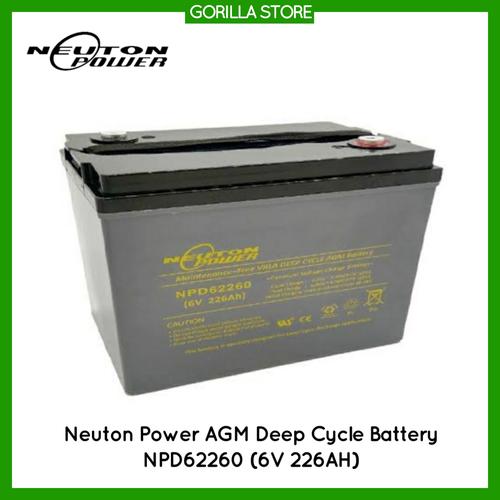 Jual Neuton Power NPD62260 6V 226Ah MF Deep Cycle AGM VRLA Battery ...