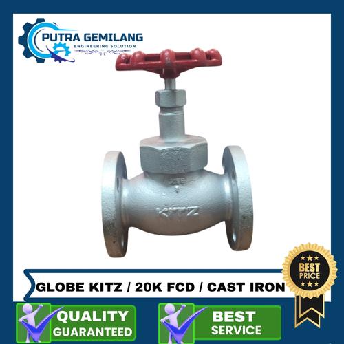Jual 1" inch / GLOBE VALVE KITZ FLANGE / CAST IRON 20K / Type FCD ...