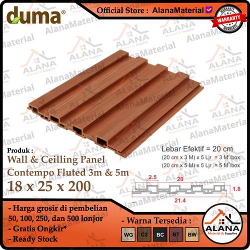 Jual Wall Ceiling Panel Contempo Fluted 18 x 25 x 200 WPC Kisi Duma 3m ...