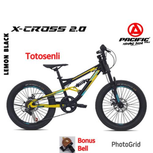 Jual sepeda gunung MTB PASIFIC X CROSS 2.0 ukuran 20 inch full suspensi ...