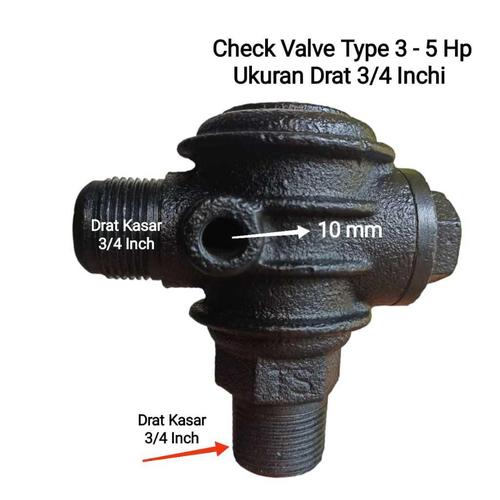 Jual Check Valve Katup Satu Arah Kompresor Angin 3 - 5 Hp Ukuran 3/4 ...