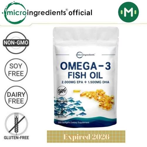 Jual Microingredients Fish Oil Omega 3 2000mg EPA+1500mg DHA 300 ...