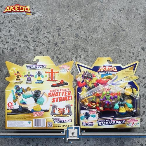 Promo Akedo Ninja Fury Mini Battling Action Warriors Starter Pack ...