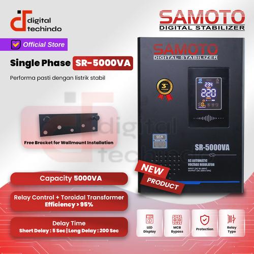 Promo SAMOTO Stabilizer Relay 5000VA AVR Stabiliser Relay Controlled ...