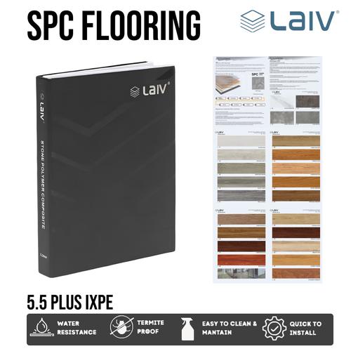 Jual LAIV Katalog SPC 5,5mm Wood Stone Series Catalog Kayu IXPE Busa Foam Vynil Klik IXPE Foam ...