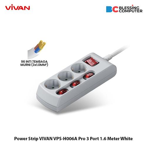 Jual Power Strip VIVAN VPS-H006A Pro 3 Port 1.6 Meter White - Kota Denpasar - Blessing Computer ...