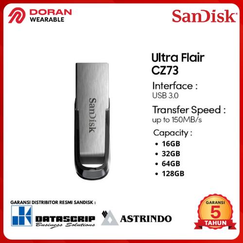 Jual SanDisk Ultra Flair USB 3.0 Flashdisk CZ73 128GB - Jakarta Pusat - Doran Wearable Official ...