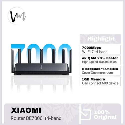 Promo Xiaomi Router BE7000 Tri-Band WiFi 7 Repeater Mesh 1GB USB 3.0 ...