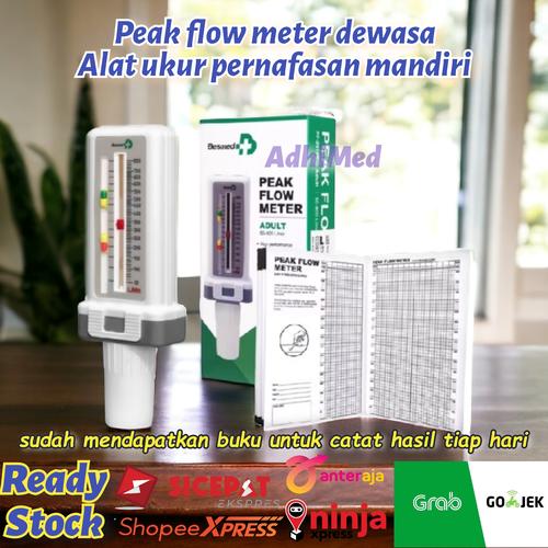 Jual peak flow meter dewasa / alat ukur pernafasan mandiri pendeteksi ...