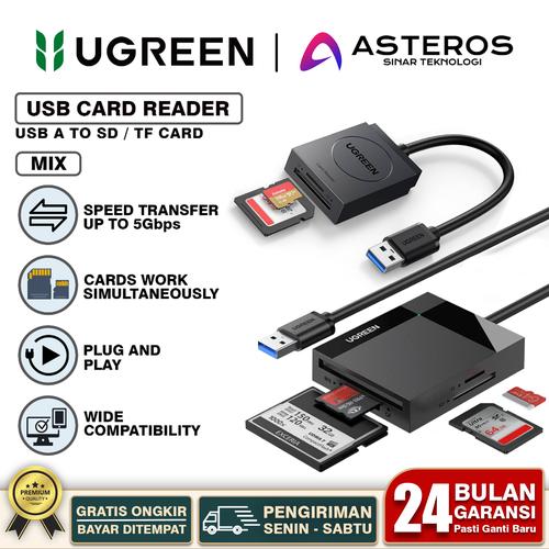 Jual Card Reader 4 in 1 SD/TF/MS/CF USB 3.0 & Usb Type C UGREEN All In ...