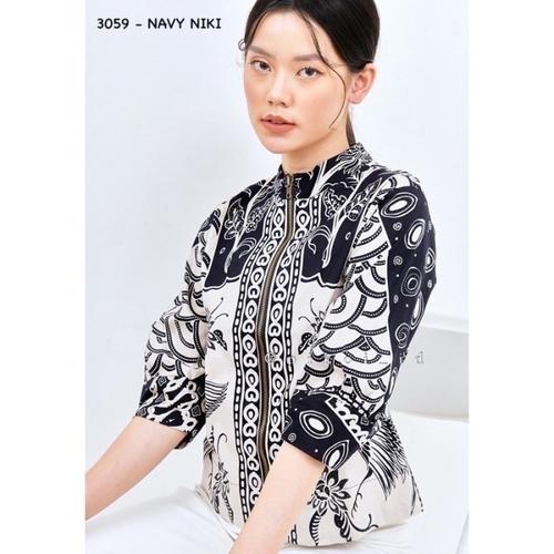 Jual Bomber jaket batik wanita modern / outer batik seragam kantor pink ...