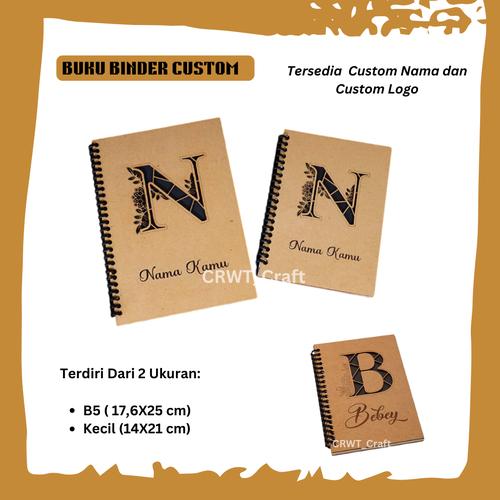 Jual BINDER LOOSE LEAF WOOD COVER BUKU DAIRY AGENDA KULIAH INISIAL ...