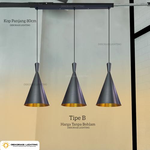 Jual Lampu gantung hias panjang 3in1 minimalis meja makan base panjang 80cm - Tipe A - Jakarta ...