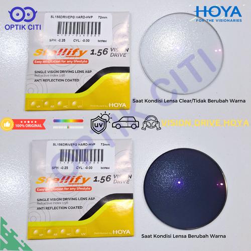 Jual Lensa Kacamata Hoya Stellify Vision Drive 1.56 Asp Bluechromic Night Drive Original ...