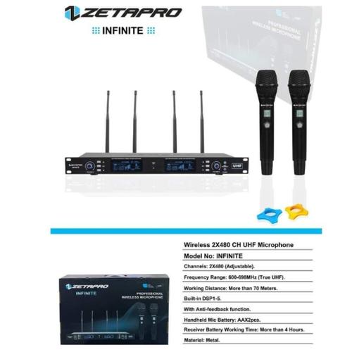 Jual Mic Wireless ZETAPRO INFINITE 2 Handle Original Gold Dan Black ...