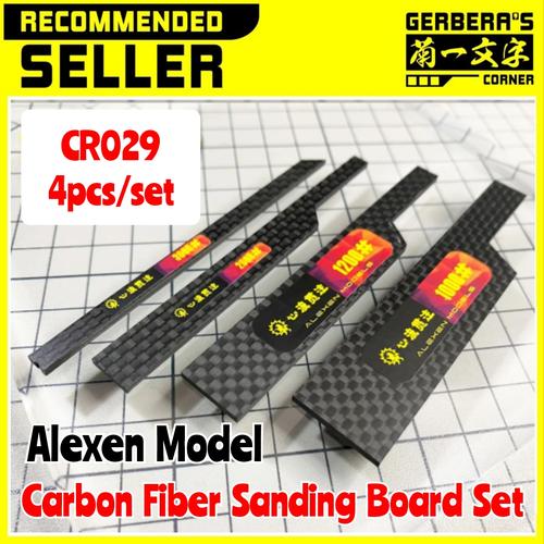 Promo Alexen Model Carbon Fiber Sanding Board Set CR029 Sanding Stick ...