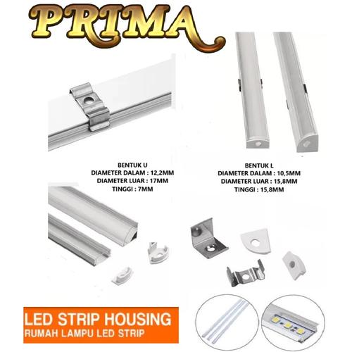 Jual KAP HOUSING ALUMUNIUM LED STRIP 1 METER/ COVER LAMPU LED STRIP ...