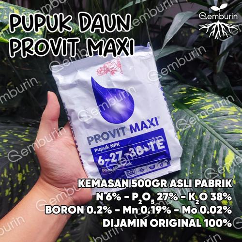 Jual Pupuk Provit Maxi 500gr Kemasan Pabrik Asli Meroke / Pupuk Foliar Majemuk 500 gram ...
